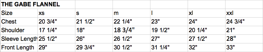 Pop Fit Size Chart