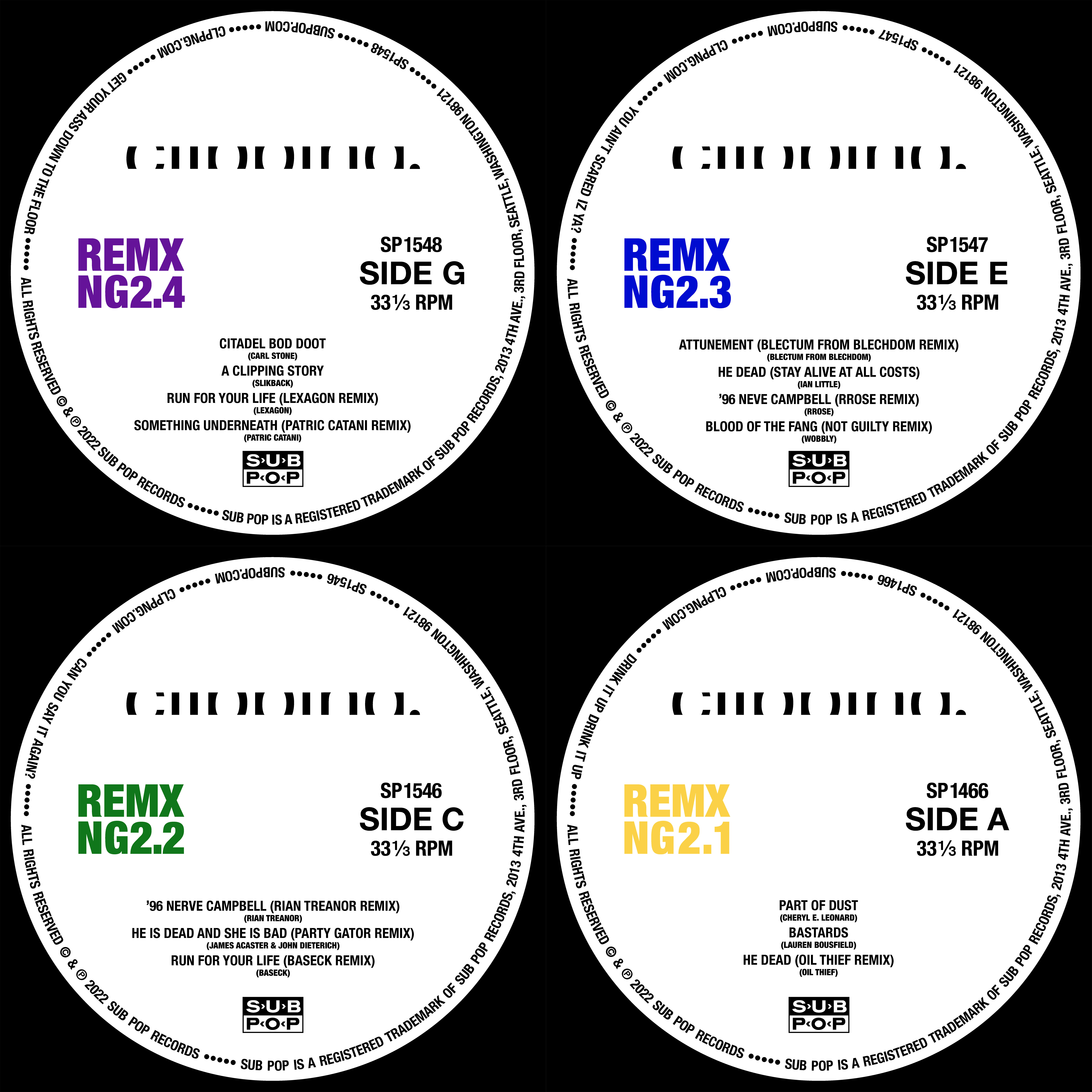 Clipping REMXNG 2.4 Out Now in Sub Pop Records News