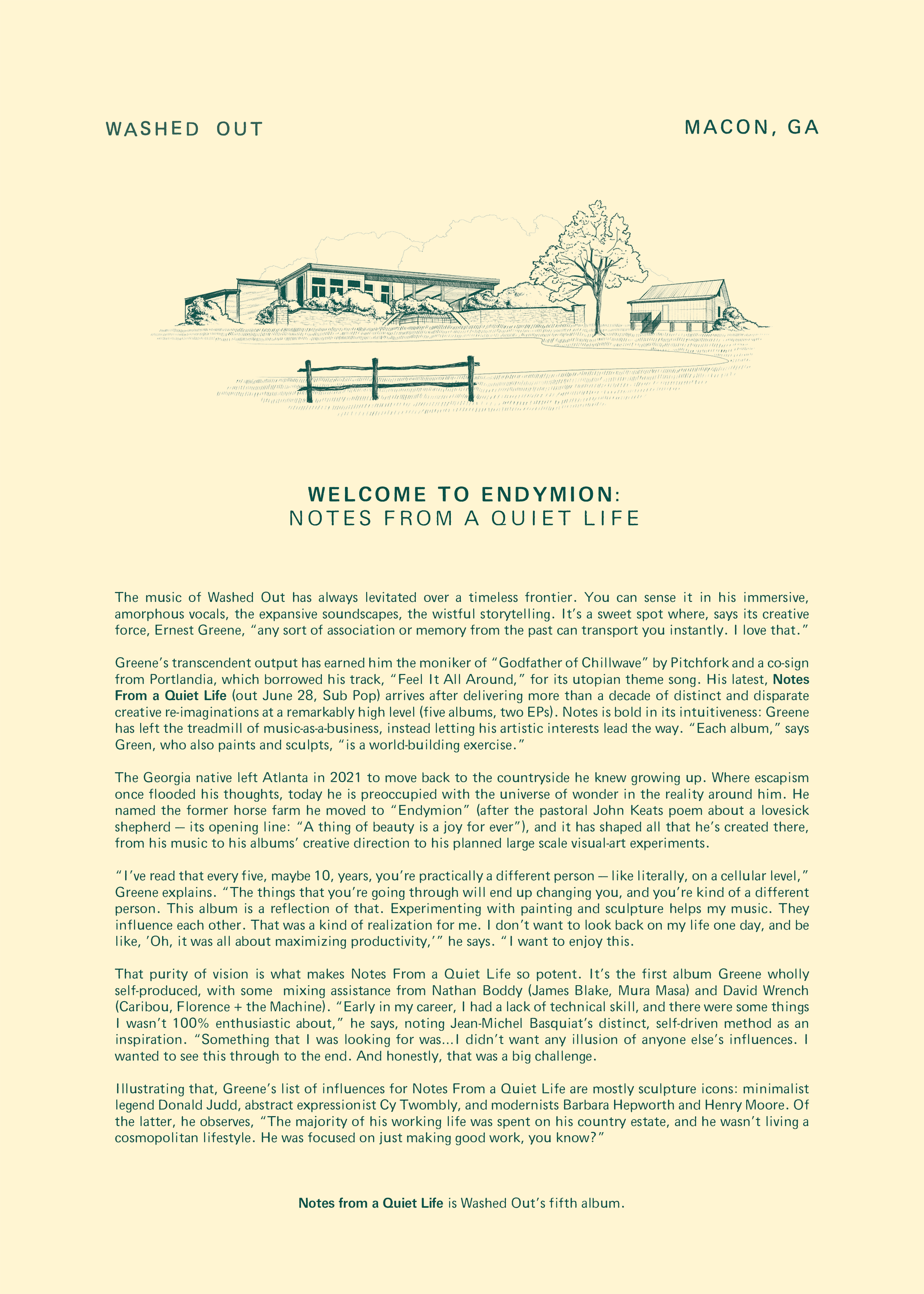 Washed Out on Sub Pop Records