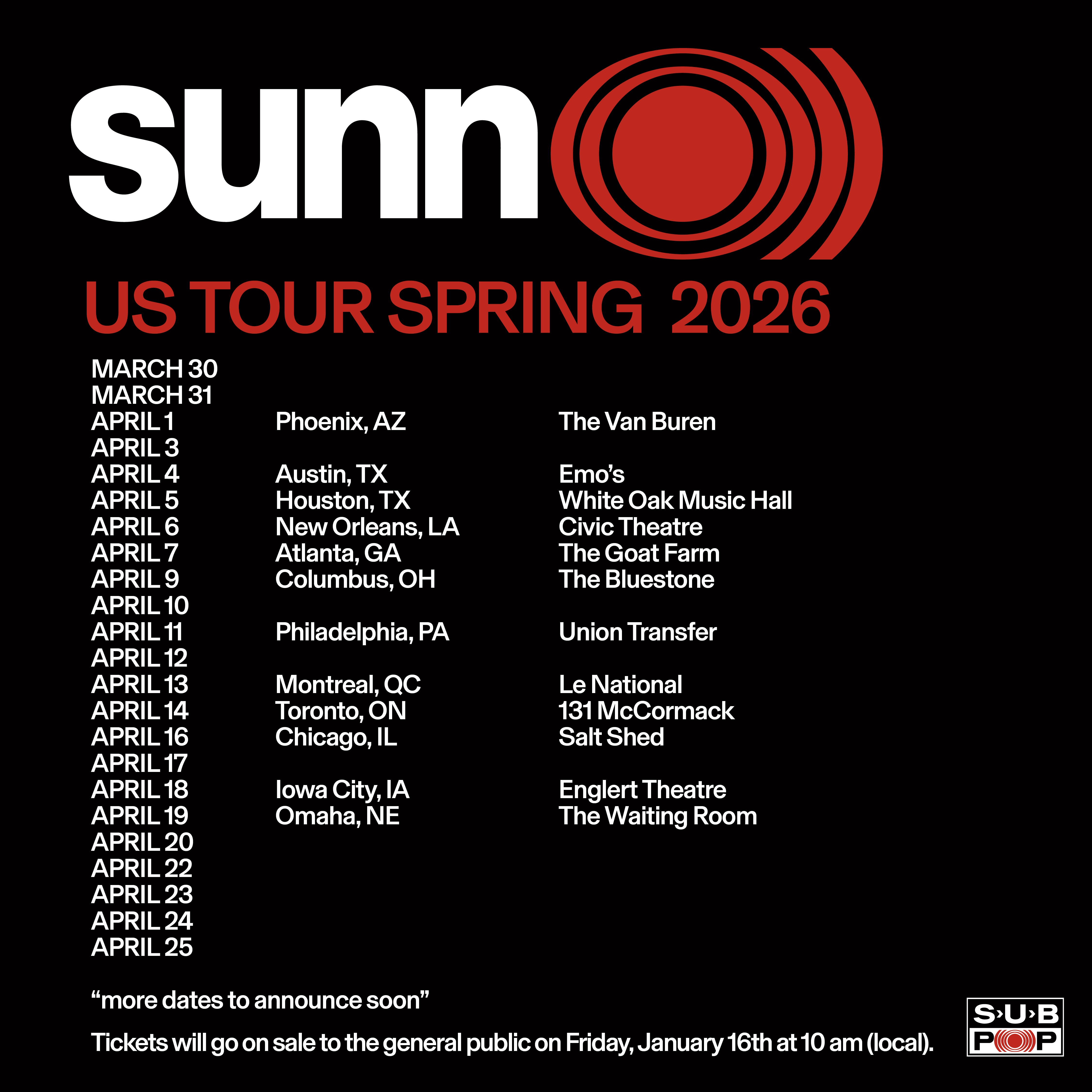 Sub Pop To Release sunn O)))’s Self-Titled New Album Worldwide On ...